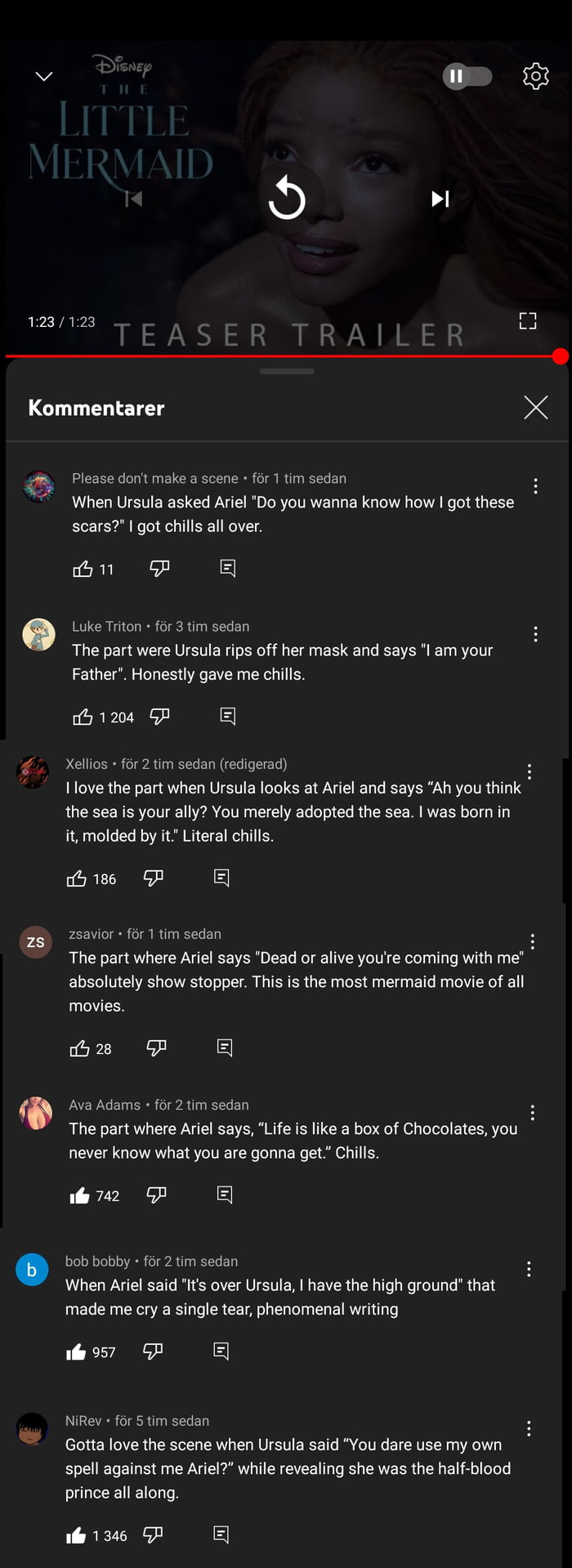 Little Mermaid Teaser comments on YT are hilarious - 9GAG