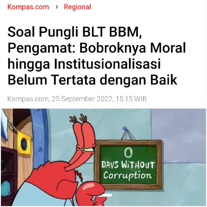 Uang rakyat dipake buat subsidi BBM pemborosan,tapi kalo dialihkan ke hal lain dikorupsi abis2 ...