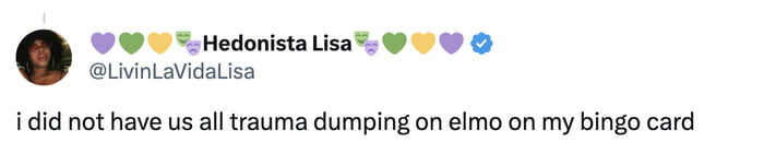 Elmo's Wellness Check On X Turned Into Mass Trauma Dump - 9GAG