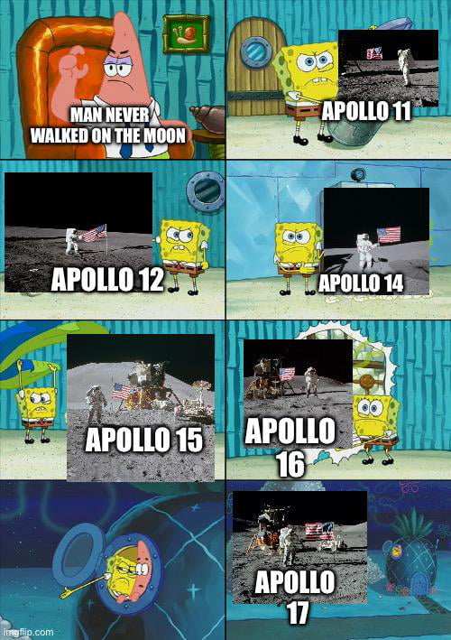 Moon landing deniers getting hit with facts - 9GAG
