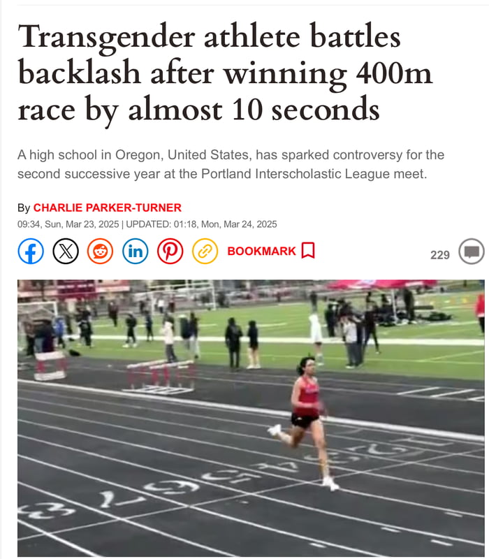 I’m all for trans athletes. As long as I can bet on the dudes competing ...