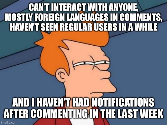 I can only get interactions from posts - 9GAG