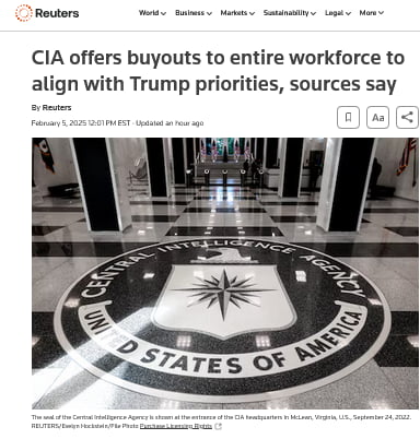 In a shocking move, the CIA has unleashed buyout offers to its entire workforce, signaling a ...