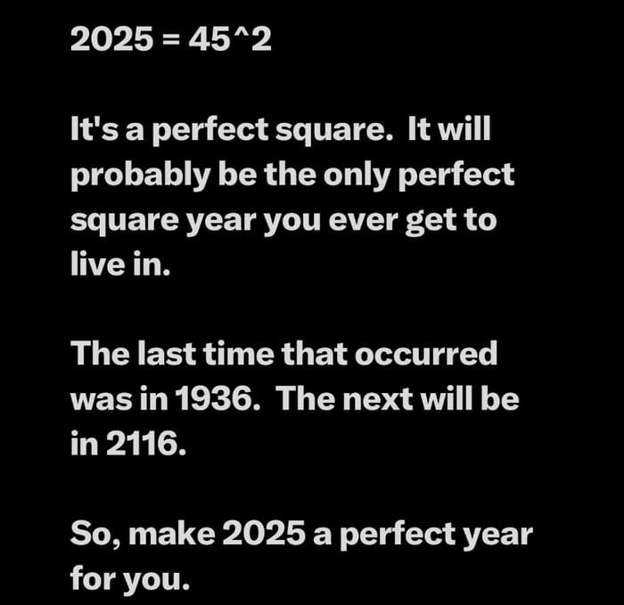 2025 = (20 + 25)² - 9GAG