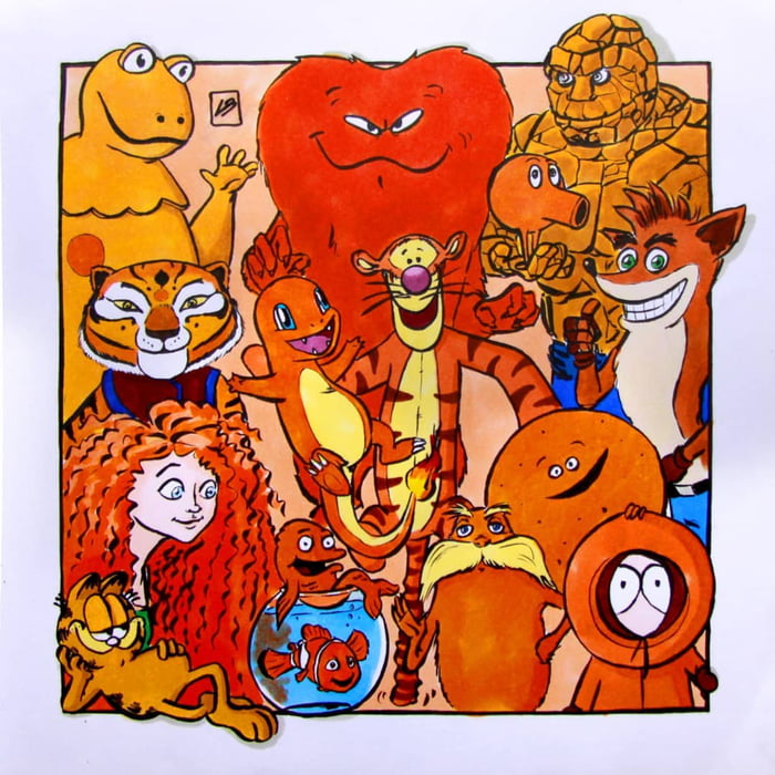 This Artist Classified Iconic Fictional Characters By Color - 9GAG