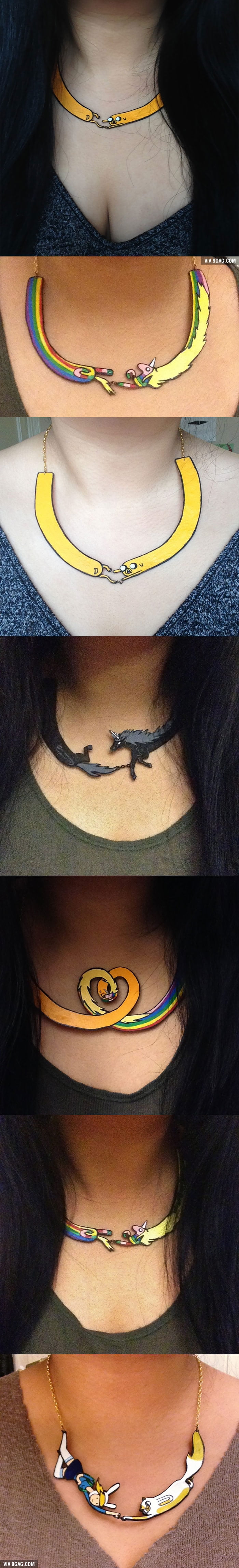 7 Necklaces Wrap Around Your Neck With Adventure Time Characters - 9GAG