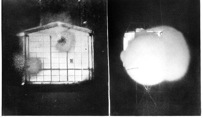 Sub-millionth of a second shot of a nuclear detonation. The picture on ...
