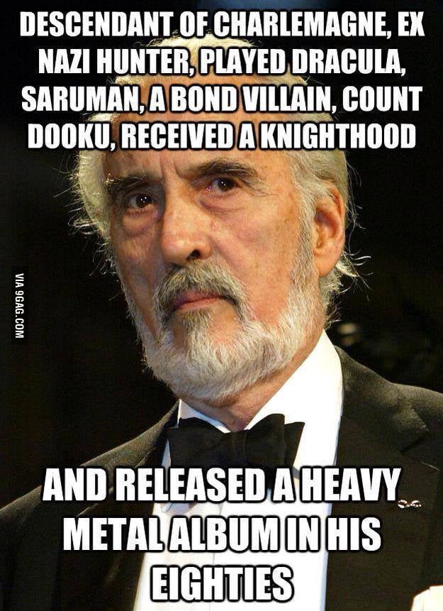 The Most Bad Ass Of All Time Award Goes to Christopher Lee - 9GAG