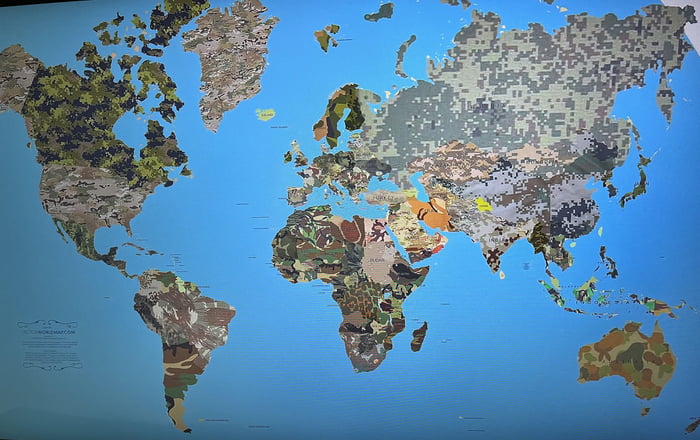 Camo map of the world - 9GAG