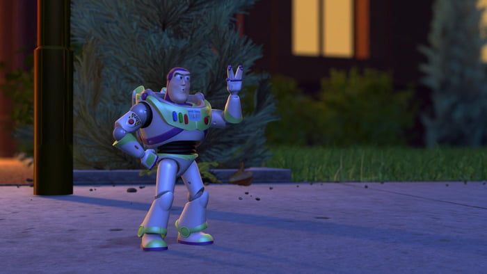 In Toy Story 2 (1999), Buzz Lightyear uses the Vulcan Salute to wave goodbye to the other Buzz ...