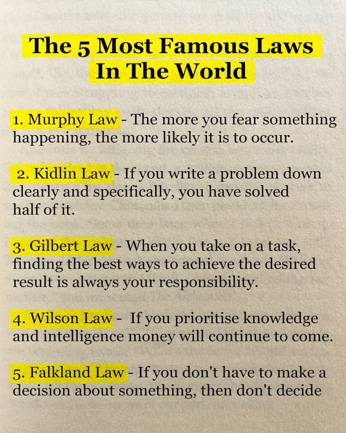 The 5 Most Famous Laws In The World 9GAG The 5 Most Famous Laws In The World 9GAG