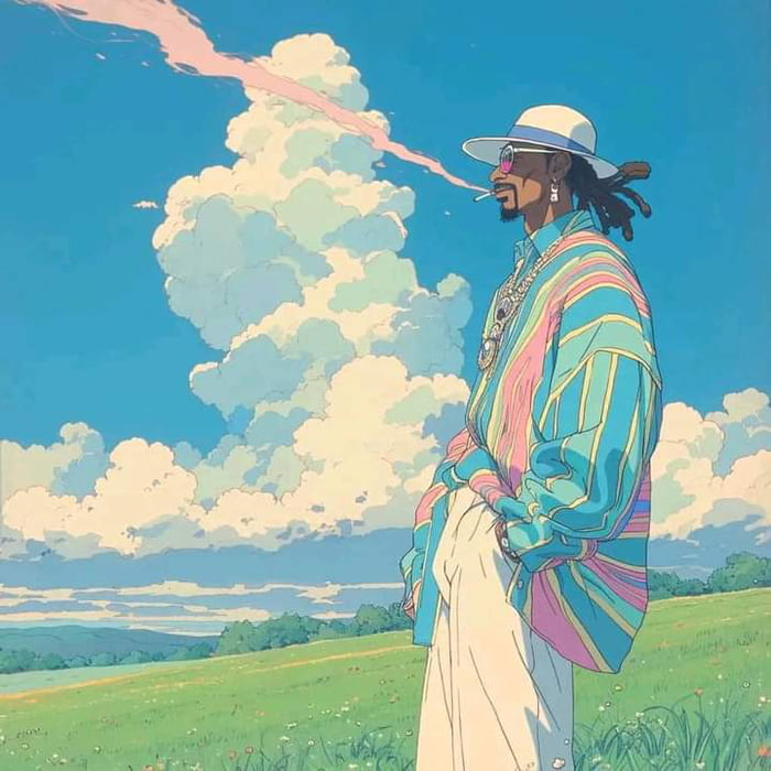 Therapist: don't be afraid. Ghibli Snoop Dogg isn't real. He can't hurt you. - 9GAG
