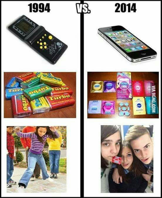 Kids then VS. Kids now starter pack - 9GAG