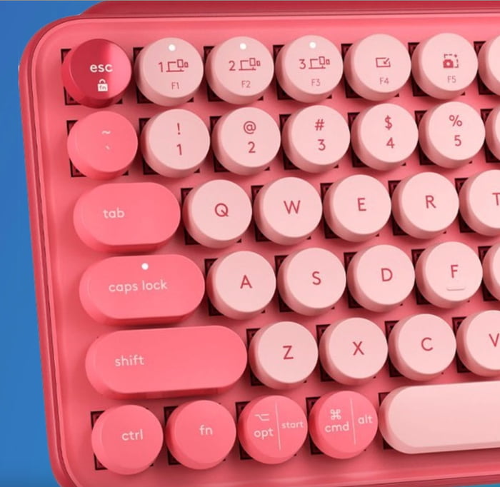 Keyboard with square holes for round buttons - 9GAG