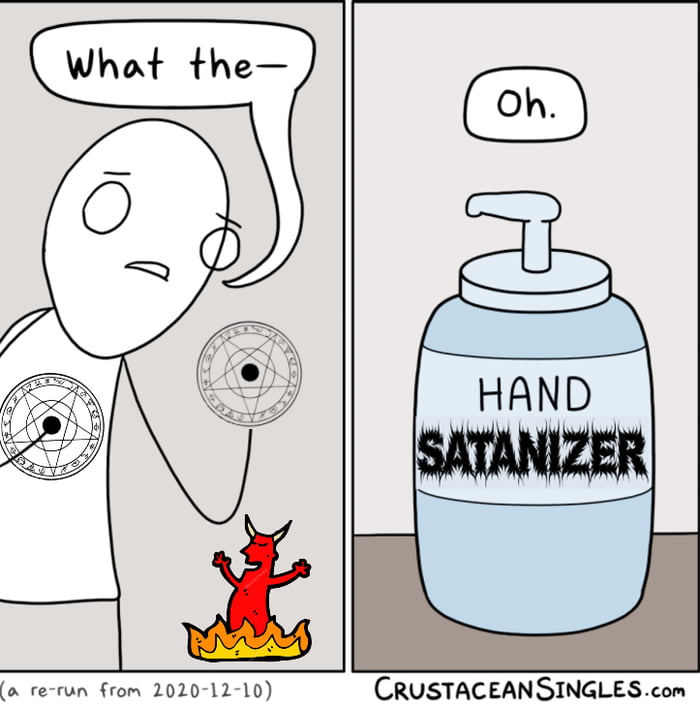 Hand satanizer, modified version - 9GAG