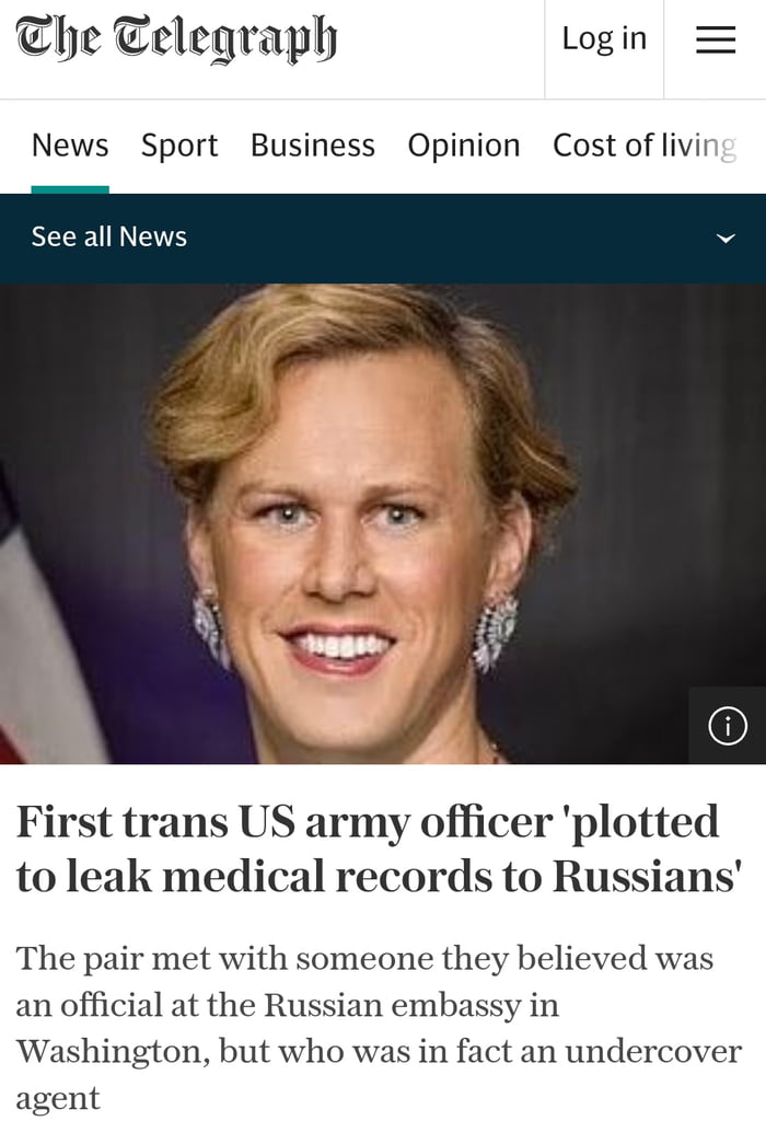 First US trans army officer is a f**king traitor lol - 9GAG
