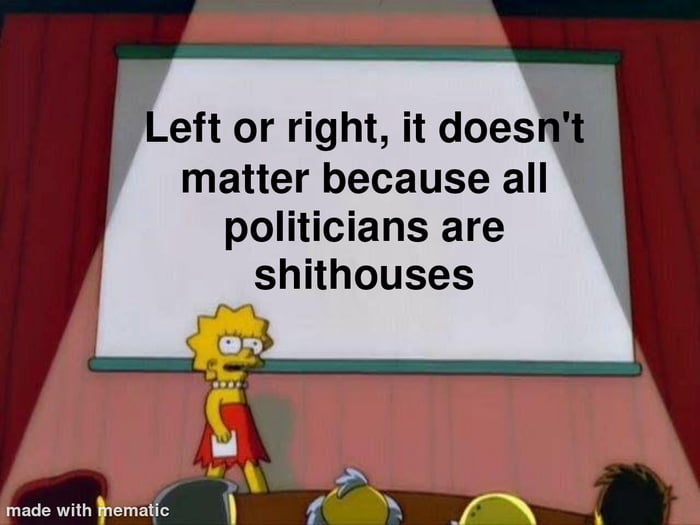 Getting sick of left Vs right argument. You're all c**ts. - 9GAG