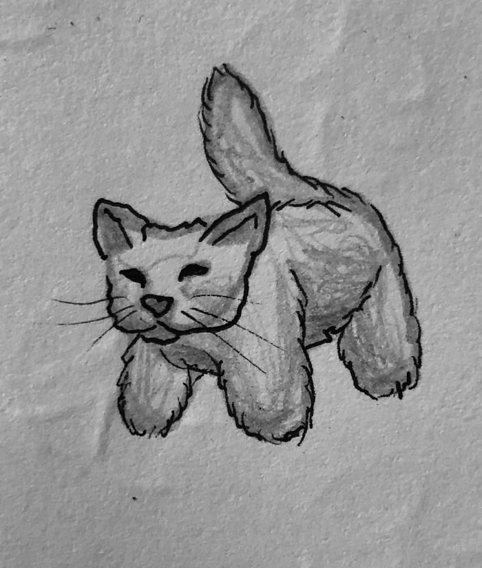 Small cat drawing - 9GAG