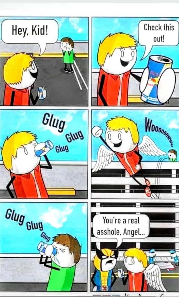 Red bull gives u wings - 9GAG