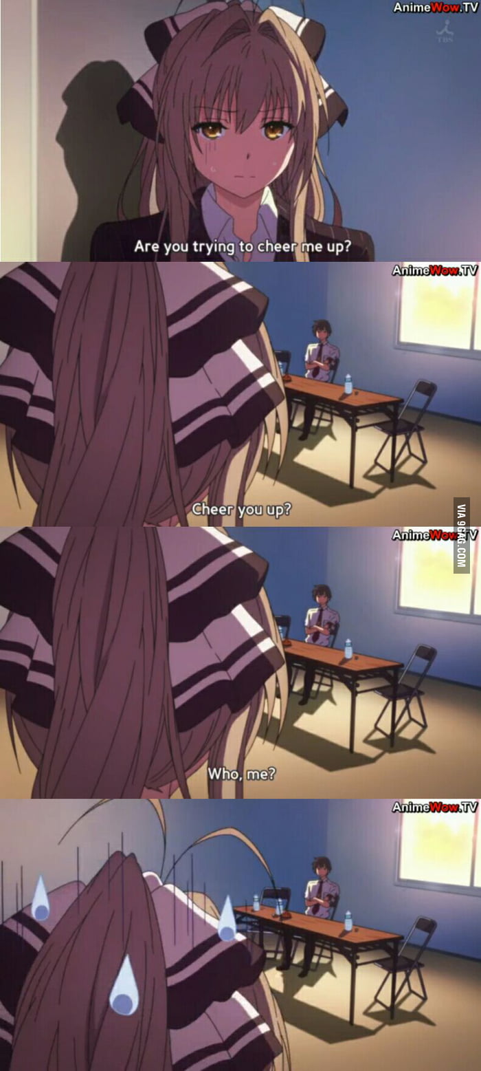 Who is trying to cheer you up? (Anime: Amagi Brilliant Park) - 9GAG