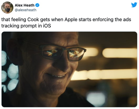 Tim Cook's Devious Grin At The Apple Event Is Now A Meme - 9GAG