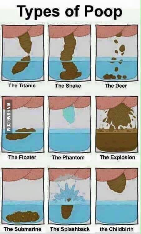Different types of poop - 9GAG
