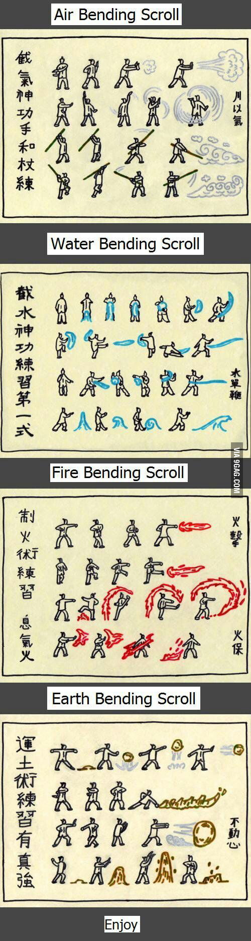 Avatar's bender training scroll. - 9GAG