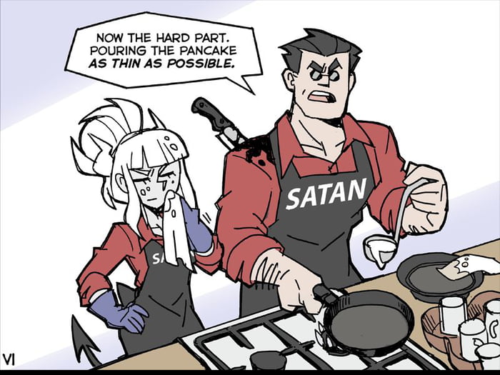How to cook the helltaker pancakes, with Lucifer and Helltaker, enjoy ...