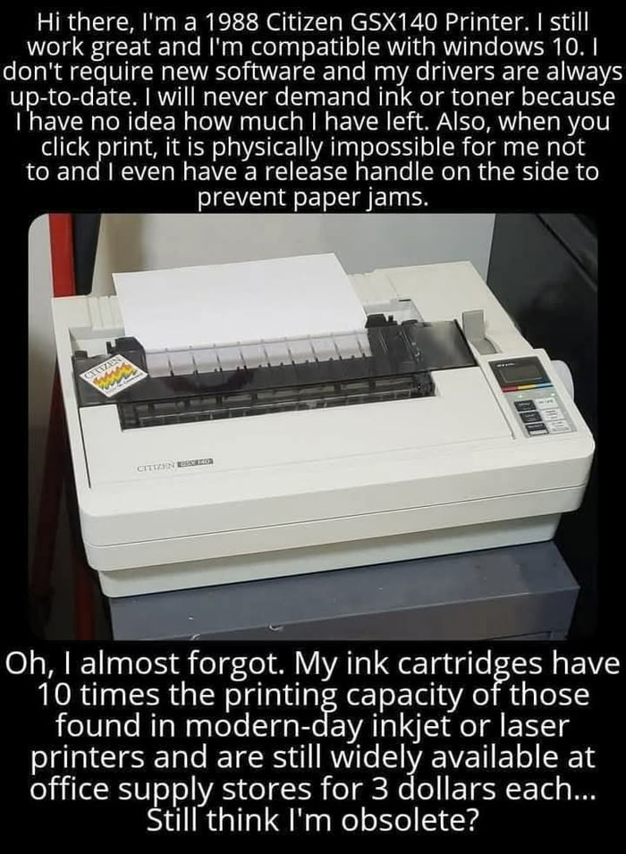 And you print 5x faster than an ink jet - 9GAG