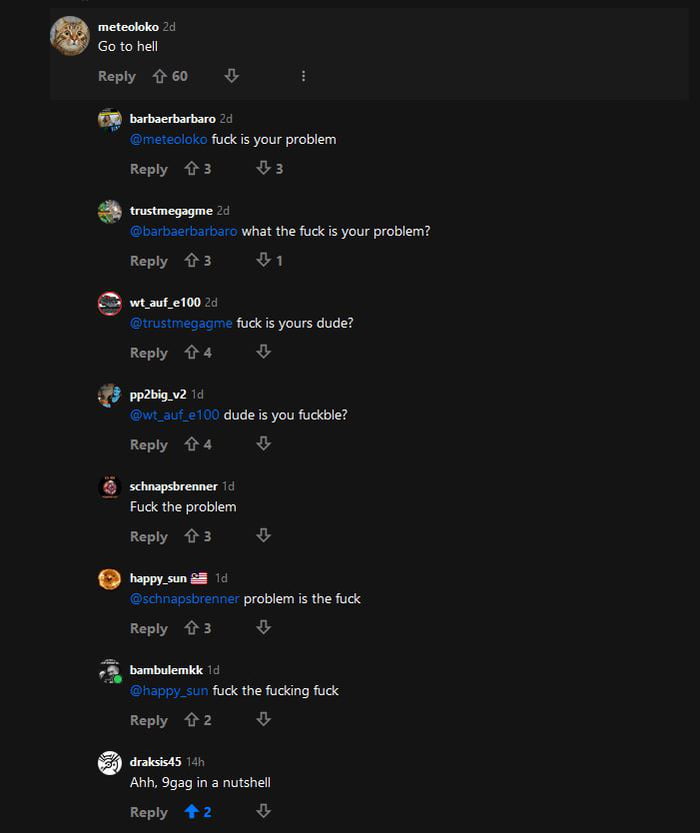 9gag in a nutshell... the f**k - 9GAG