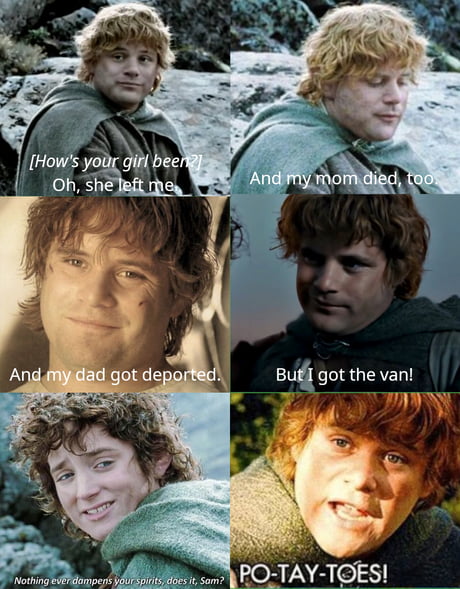 Samwise Gamgee Memes SAMWISE GAMGEE SAMWELL TARLY BOTH SAMS BOTH