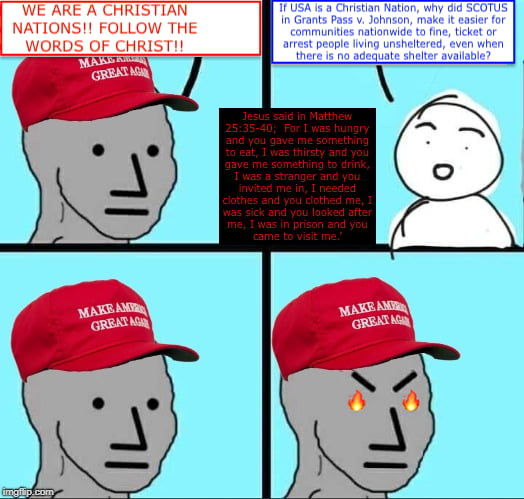 MAGA insists we're a Christian Nation but make no effort to follow ...